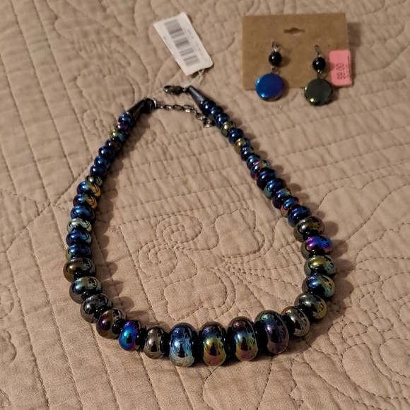 Erica Lyons | Jewelry | Erica Lyons Blue And Green Beaded Necklace ...